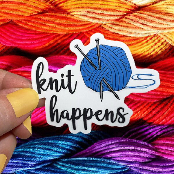 Knitting Vinyl Decal - Etsy