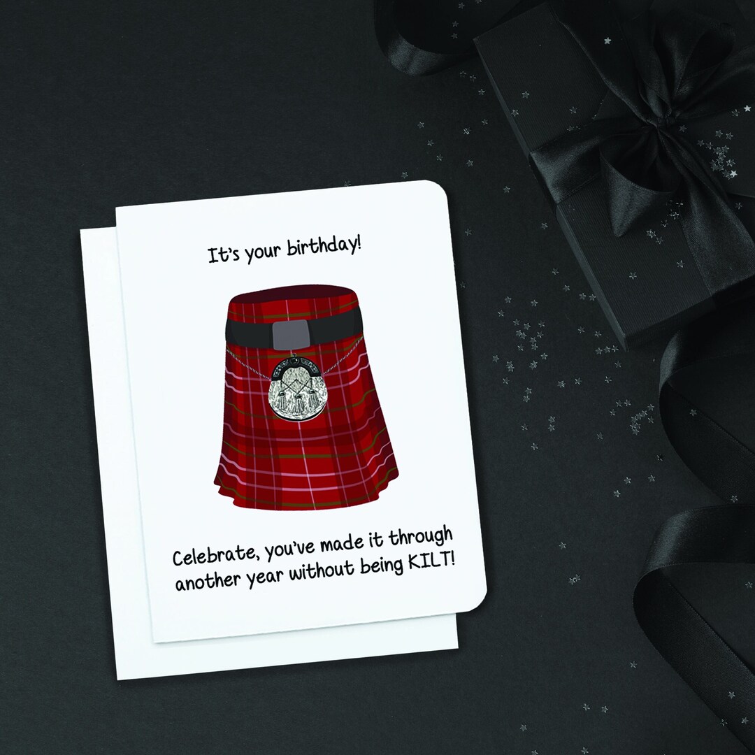 It's Yer Birthday - Funny Birthday Card - Kilt - Birthday Card - Funny ...