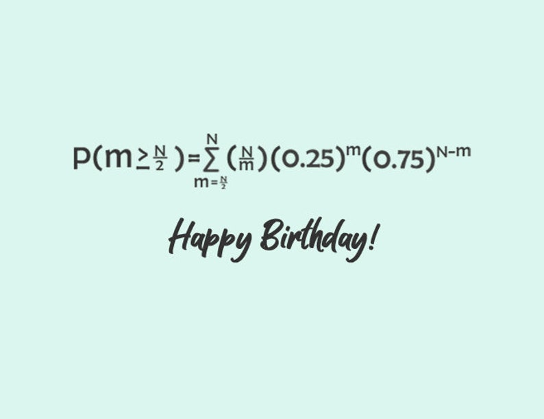 Long & Hard math Problem Birthday Card Math Card Math - Etsy