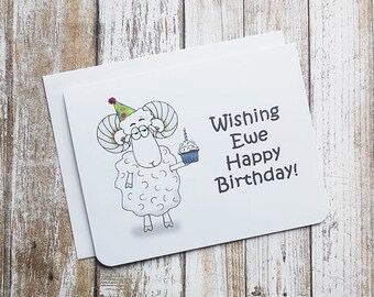 Sheep Birthday Card Pun - Etsy