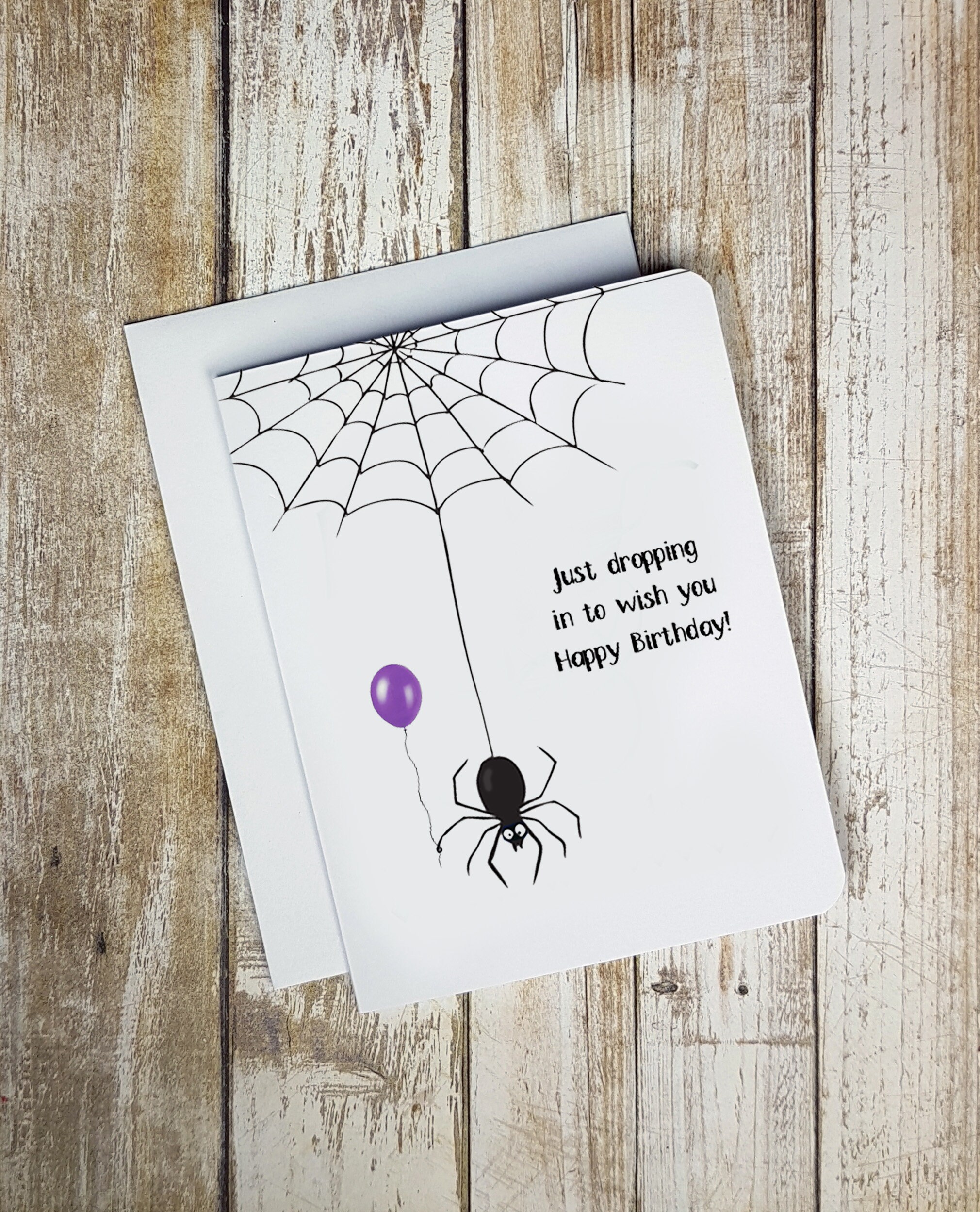 Just Dropping in to Wish You Happy Birthday, Creepy Birthday Card ...