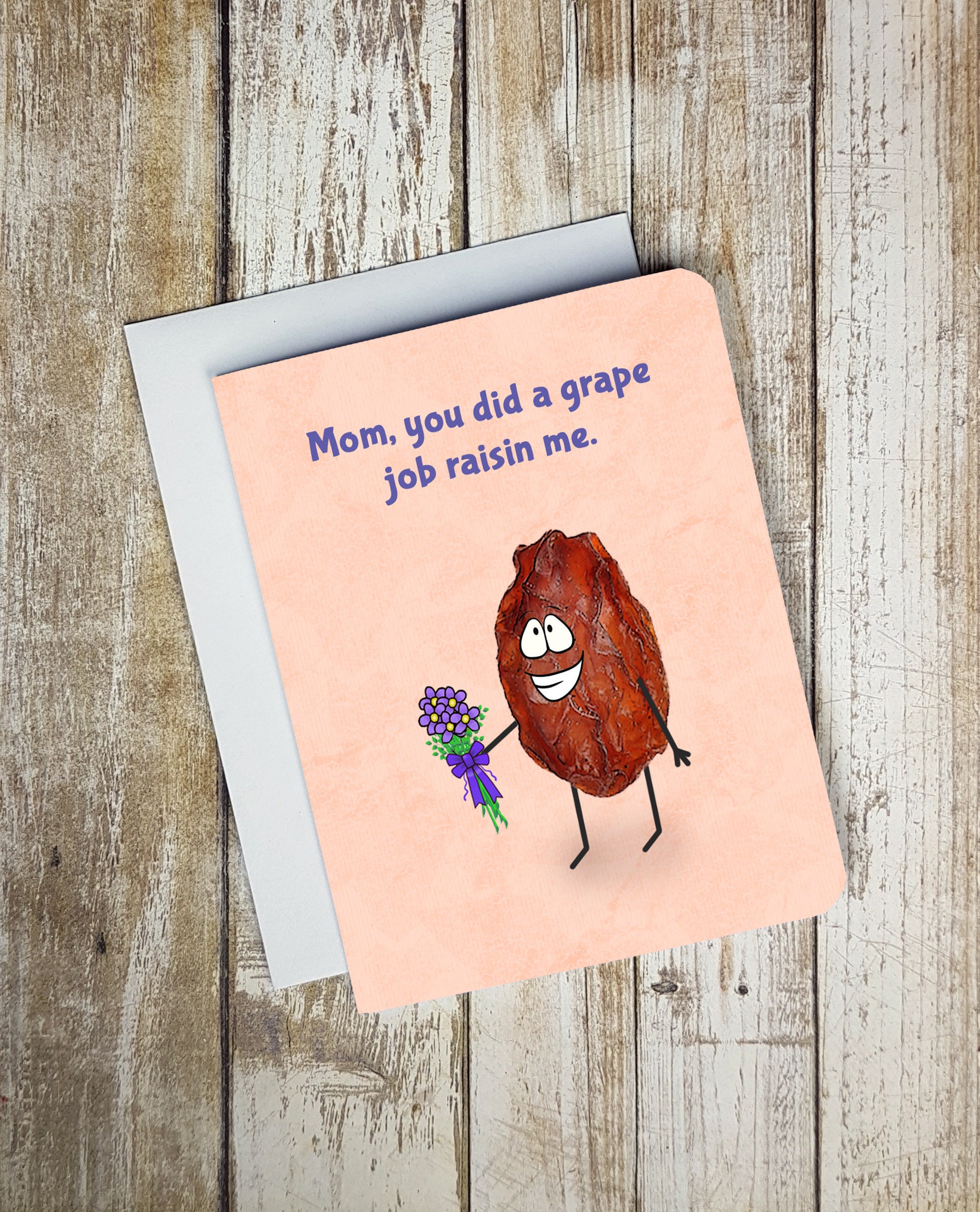 Mother's Day Card grape Job Raisin Me Cards for Mom - Etsy Canada