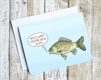 Carp Fishing Birthday Card - Etsy