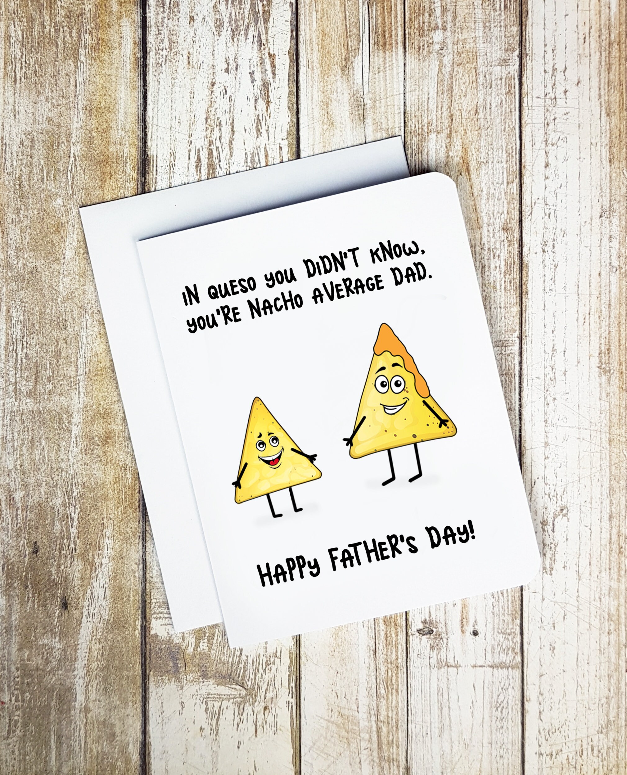 Nacho Average Dad Funny Father's Day Card Funny Card for Dad Father's ...