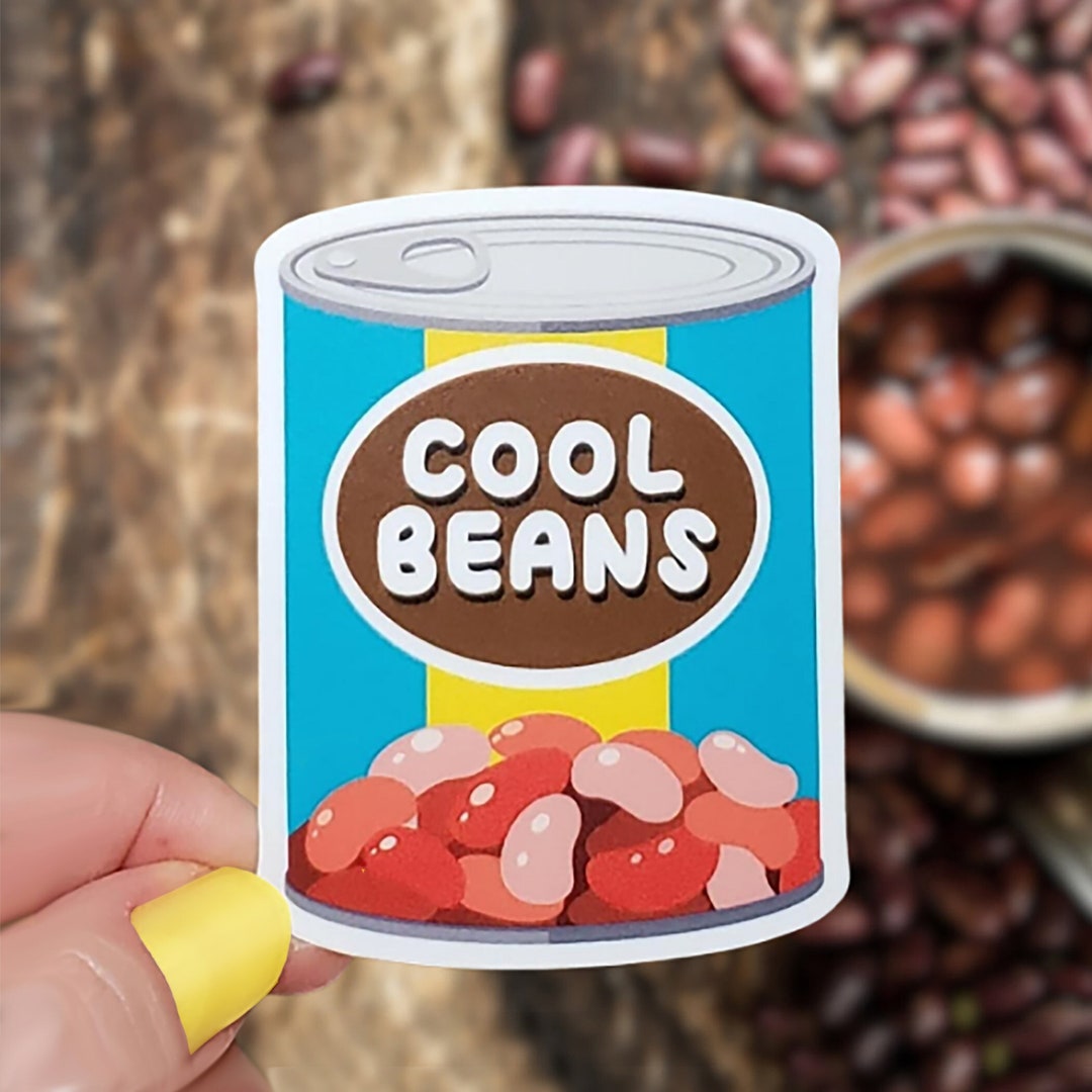 Cool Beans Vinyl Sticker - Funny Stickers - Food Stickers - Waterproof ...