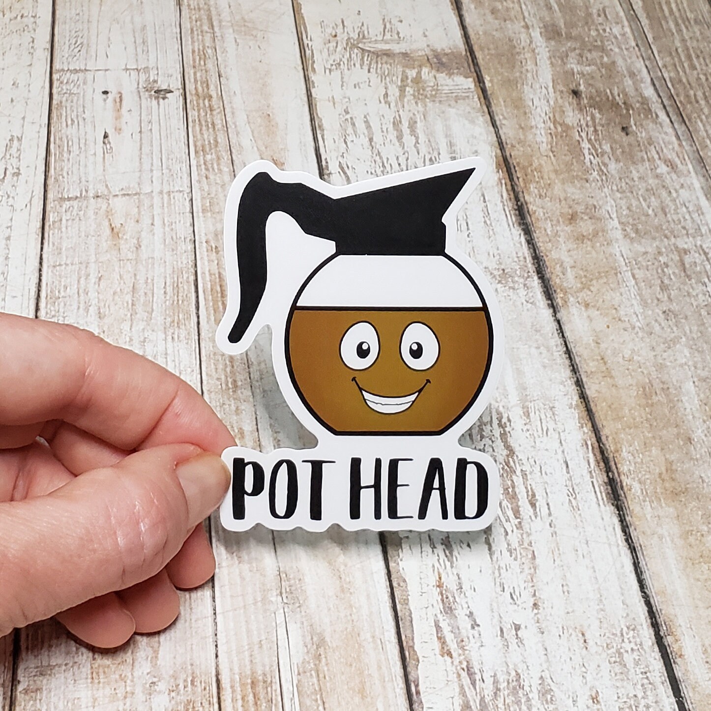 Pot Head Vinyl Sticker Funny Stickers Food Stickers | Etsy