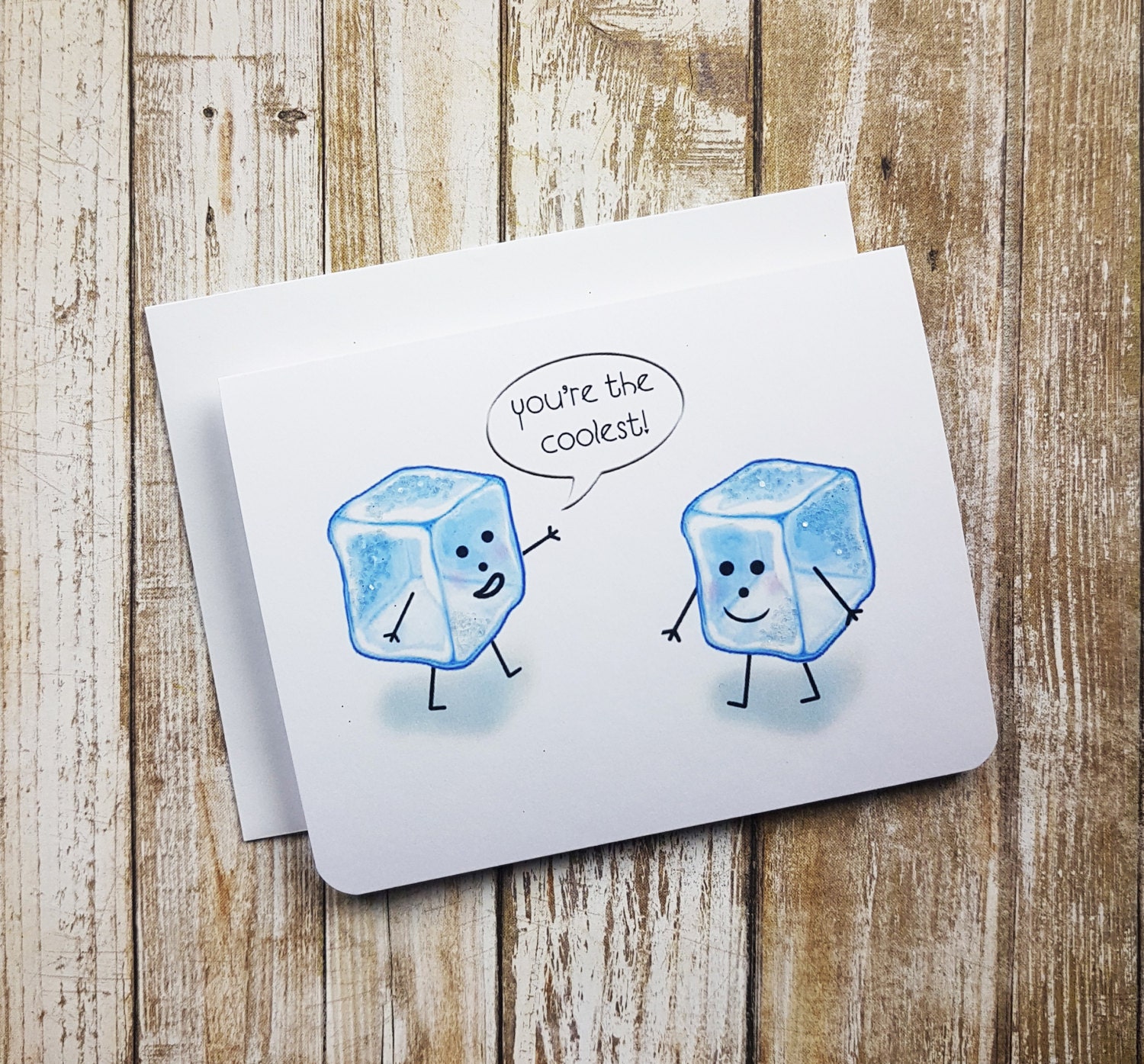 Youre The Coolest Pun Love Card Appreciation Card | Etsy