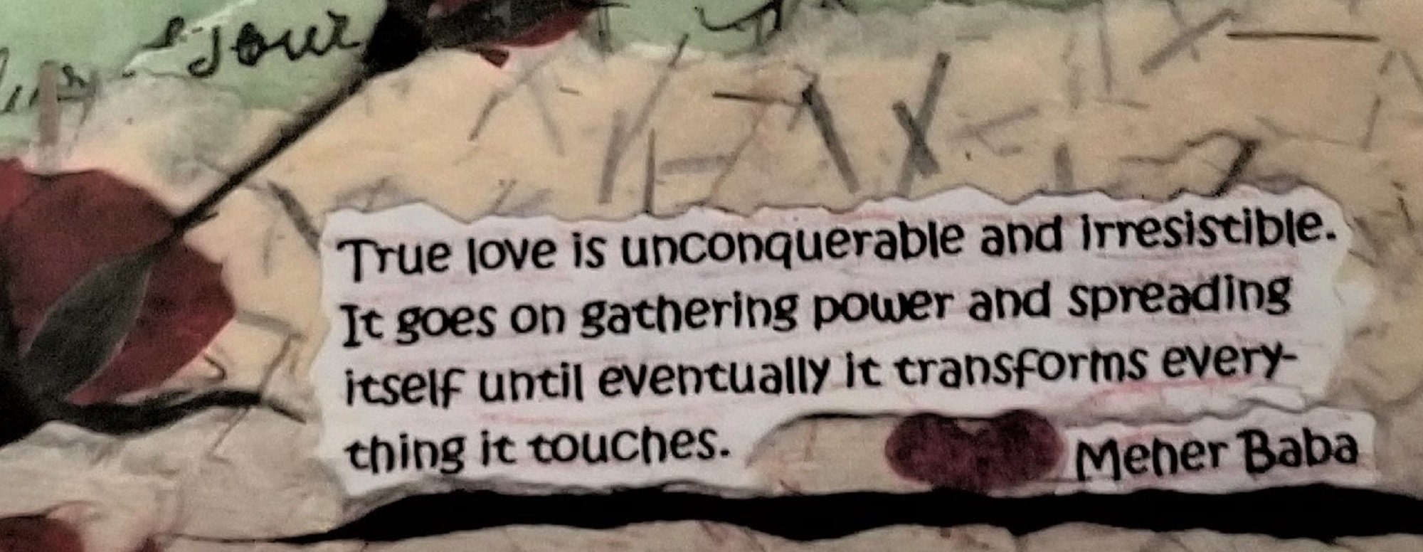 True Love Greeting Card. Meher Baba Quote Card. Valentine's Day ...