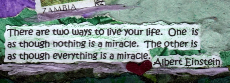 Albert Einstein Quote Magnet, Gratitude Miracle Art - Etsy