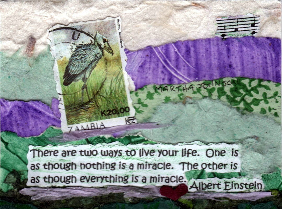 Albert Einstein Quote Magnet, Gratitude Miracle Art - Etsy