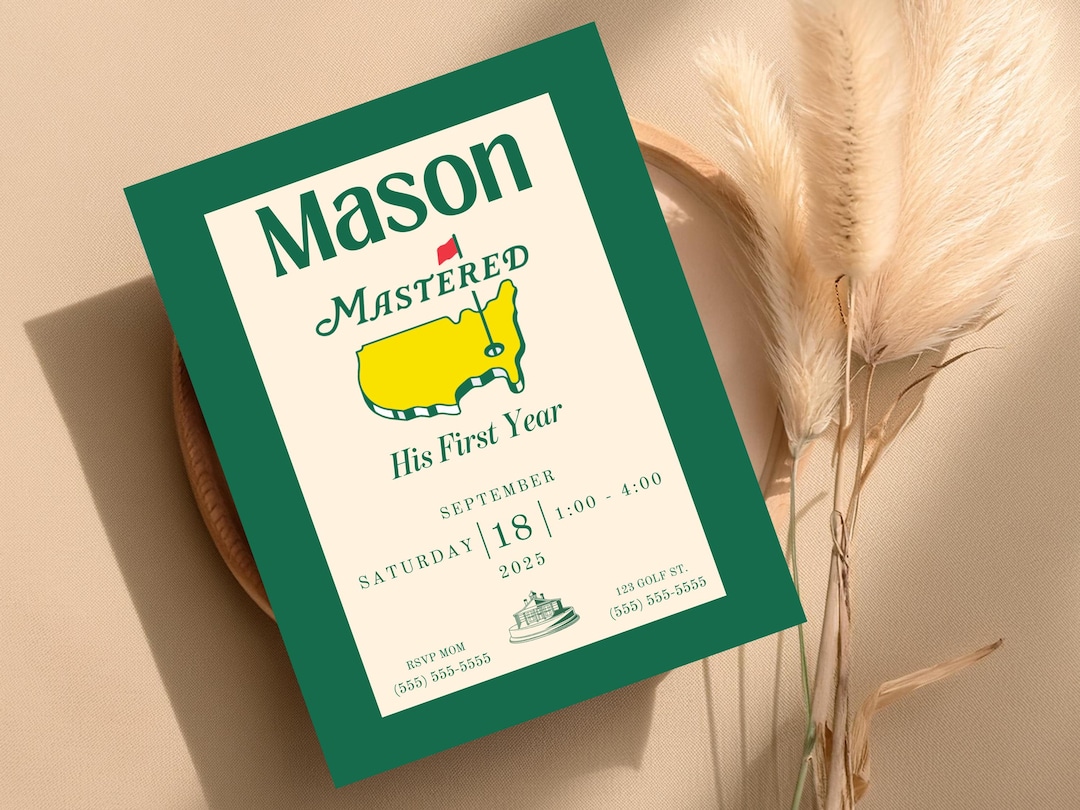 Golf First Birthday Masters Golf Birthday Golf 1st Birthday Masters ...