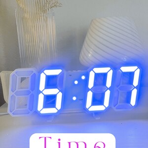Nordic Korean Aesthetic LED Digital Clock Tik Tok White - Etsy
