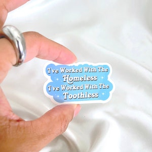 Homeless Not Toothless Bravo Gift Funny Sticker RHOBH Kathy Hilton Real ...