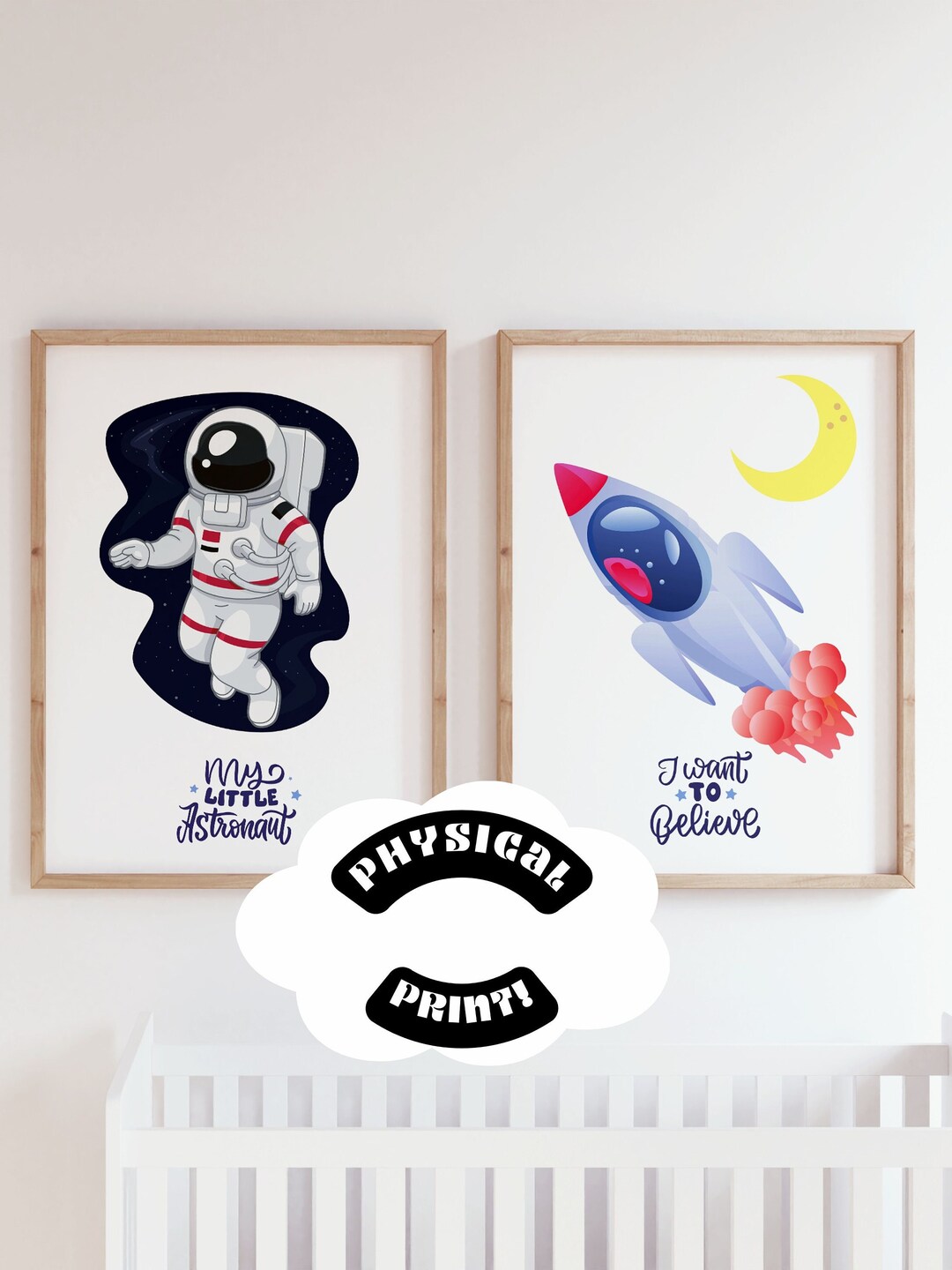 Rocketship Prints Space Nursery Decor Outerspace Printable Toddler Boy ...