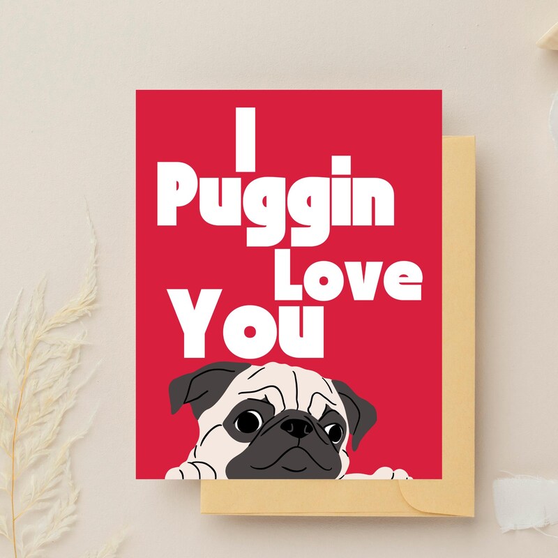 Pug Card - Etsy