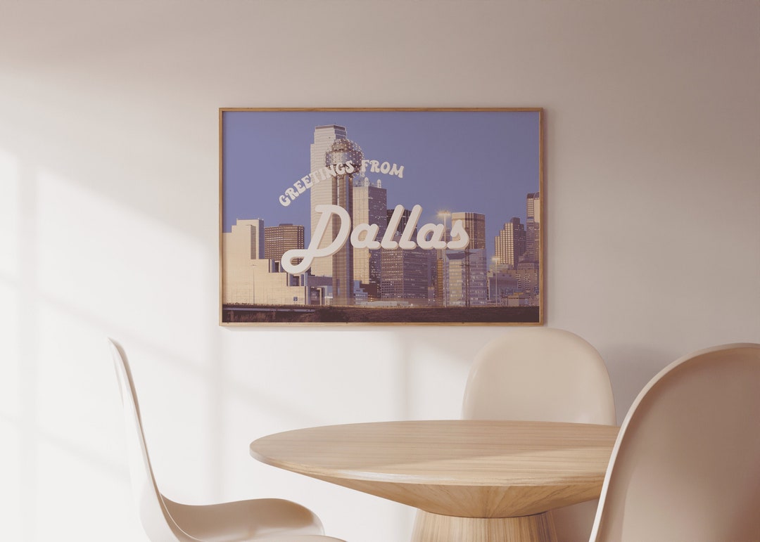 Dallas Wall Art Dallas Print Dallas Wall Art Print Dallas Poster Texas ...