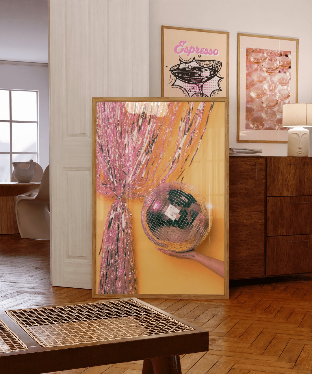 Disco Ball Print Maximalist Wall Art Disco Wall Art Disco Poster Quirky ...