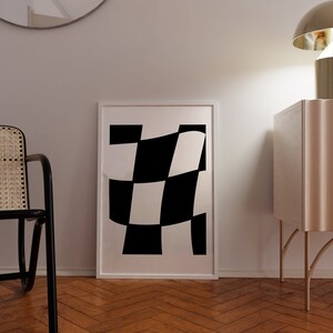 Checker Wall Art Checkered Decor Checkerboard Print Aura Poster ...