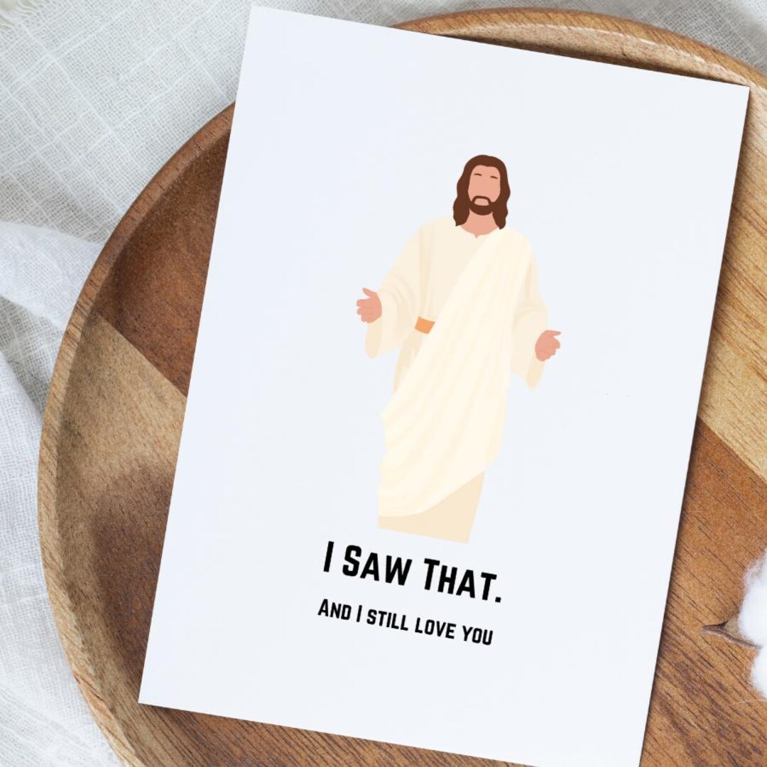 Funny Jesus Christmas Card I Saw That Jesus Santa Unique Christmas Card ...