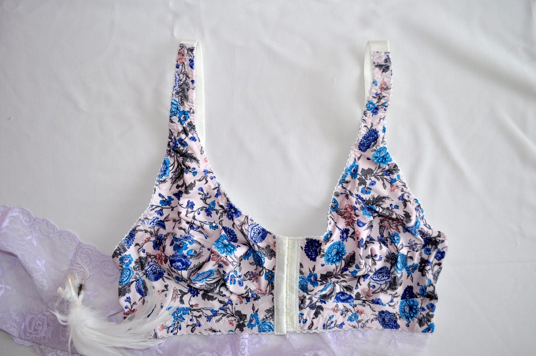 Floral Bra With Front Closure. - Etsy