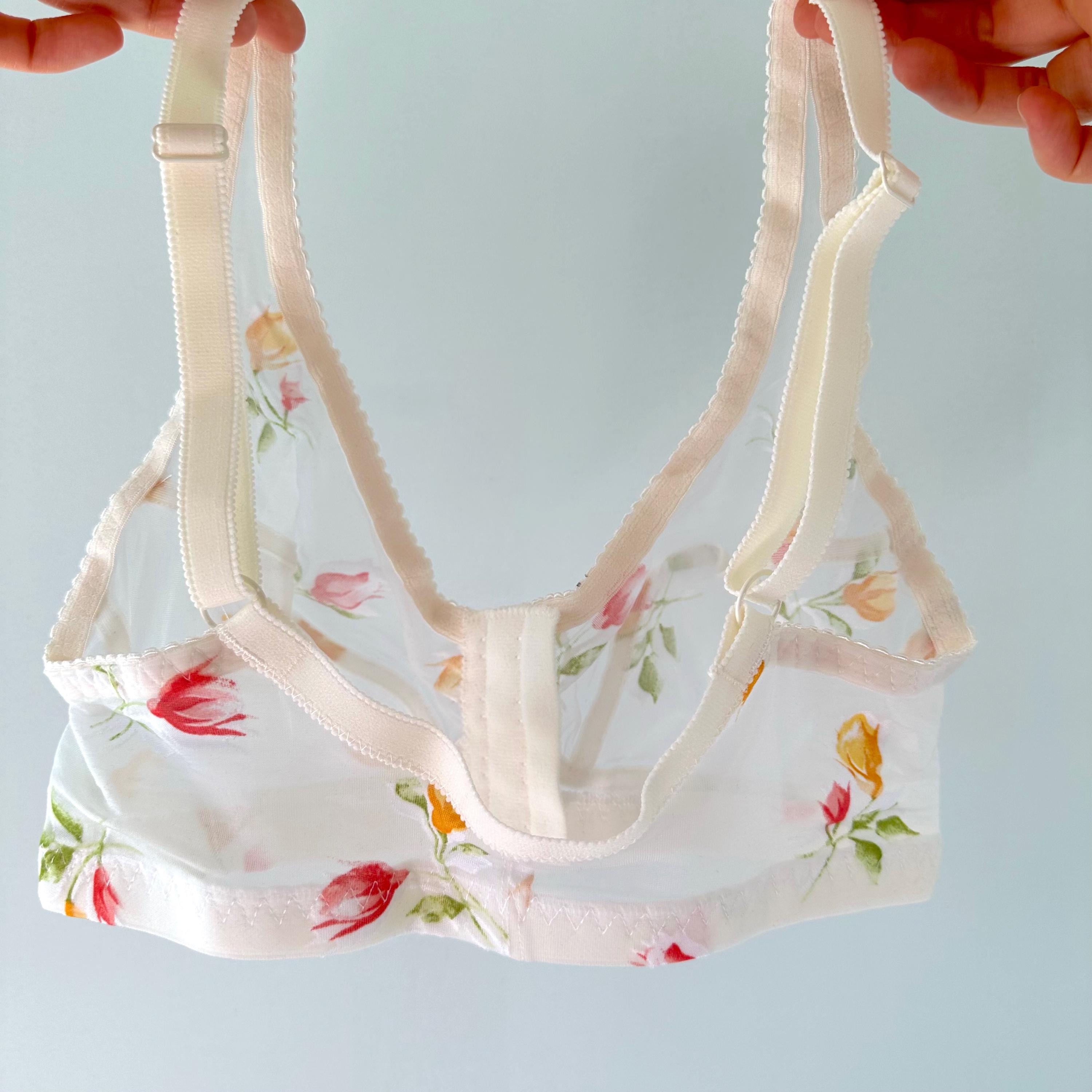 Sheer Bra From Floral Soft Mesh Many Colours - Etsy