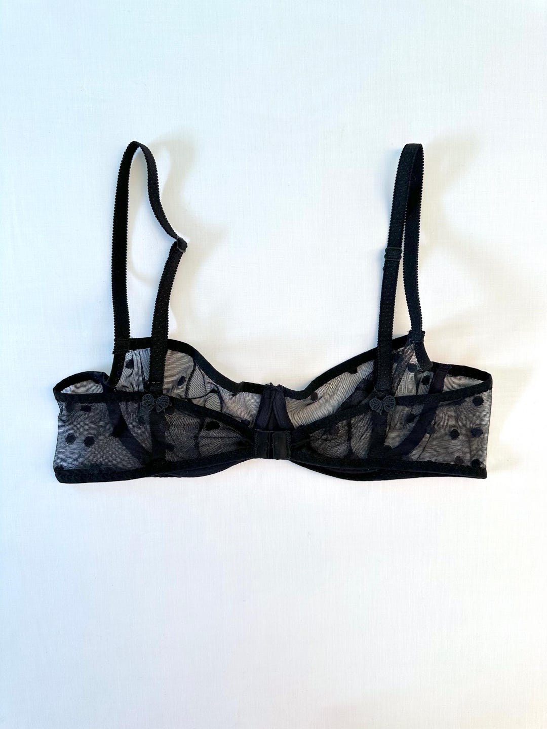 Black Polka Dot Sheer Bra, Many Colours of Mesh. - Etsy