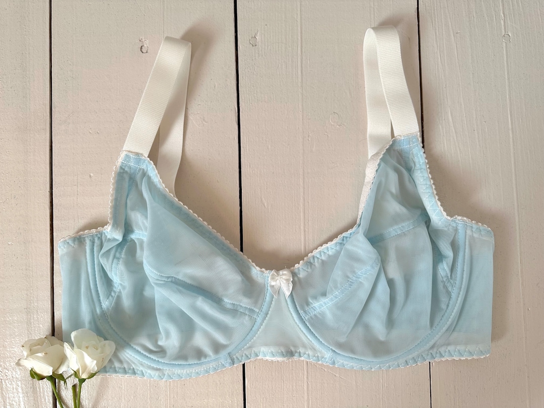 Sheer Blue Mesh Bra. Many Colours of Mesh - Etsy