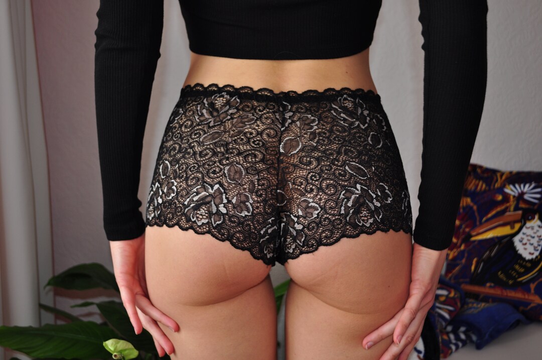 Sexy Black Lace Panties For Women Etsy