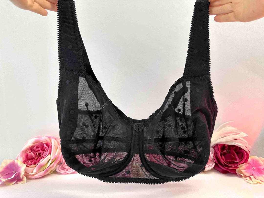 Plus Size Transparent Underwire Bra Polka Dot Women's Bra - Etsy