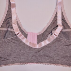 Cotton Bralette Grey Bralette Soft Cotton Bralette Soft Cup - Etsy