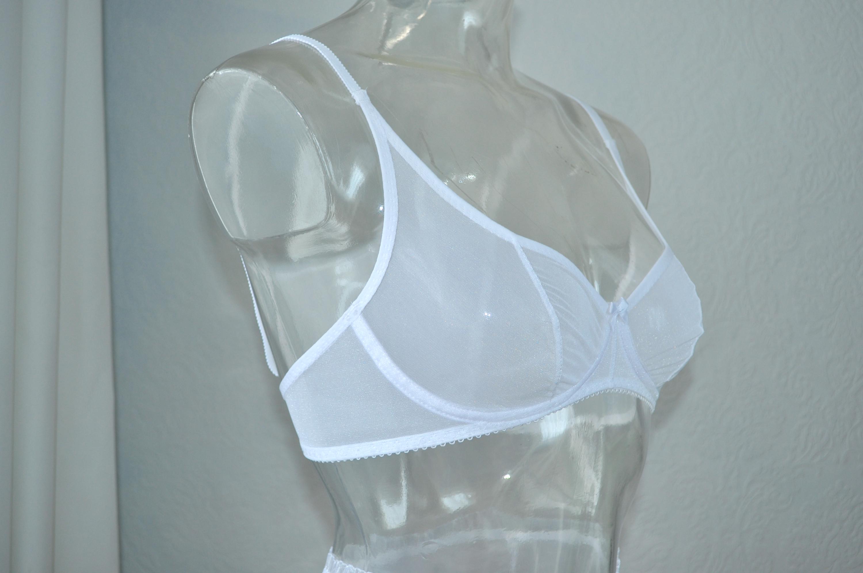 White Mesh Sheer Soft Cup Bra, Many Colours. - Etsy