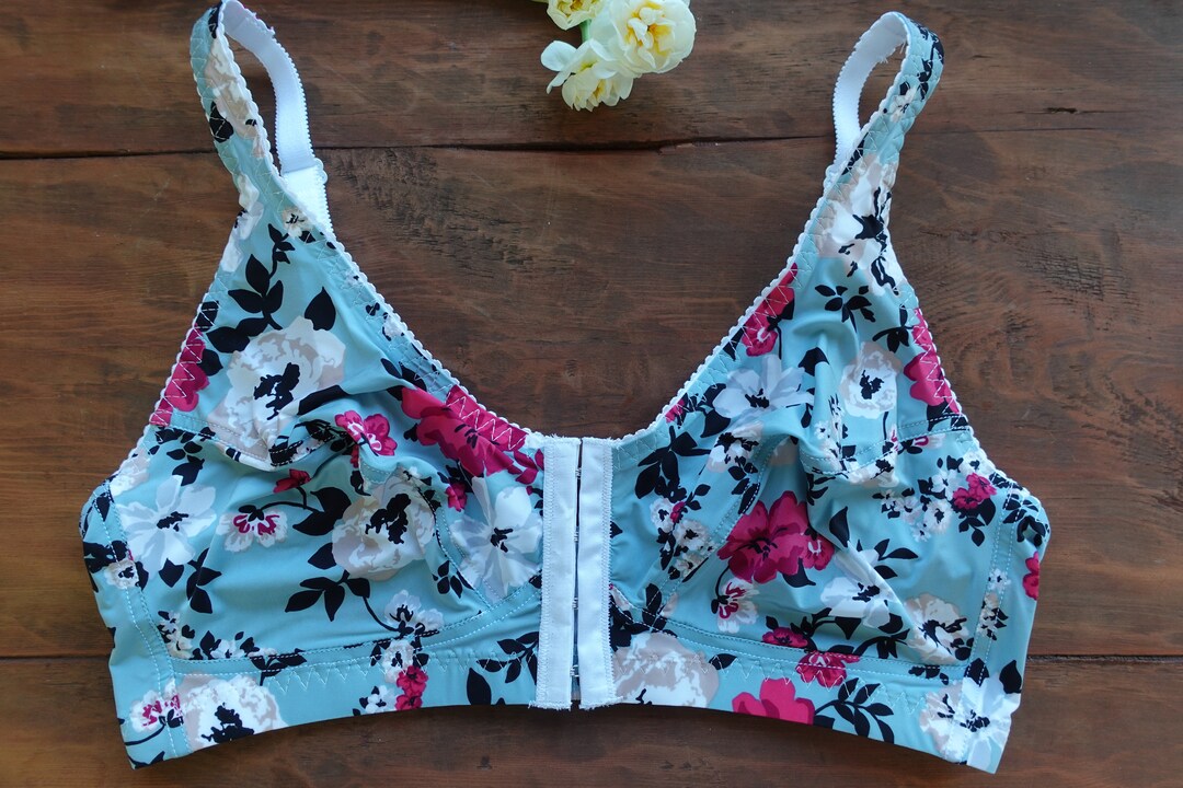Soft Cup Floral Bra With Front Closure. - Etsy