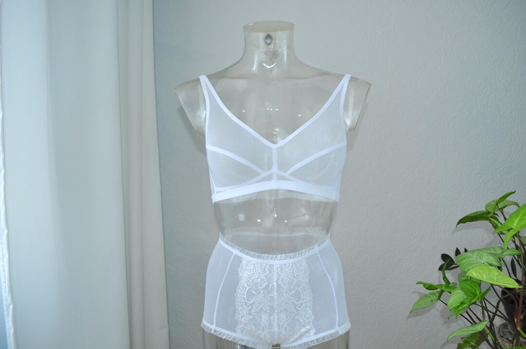 Sheer White Bra. Women's Transparent Bralette in Various Colors. Soft ...