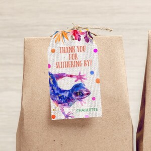 Lizard Thank You Cards, Lizard Editable Tags, Lizard Editable Favors ...