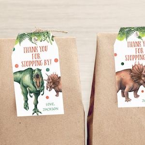Dinosaur Party Favors, Dinosaur Gift Tag, Dinosaur Tags, Dinosaur Party ...