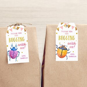 Bugs Editable Tags, Bugs Party Favors Instant, Bugs Instant Thank You ...