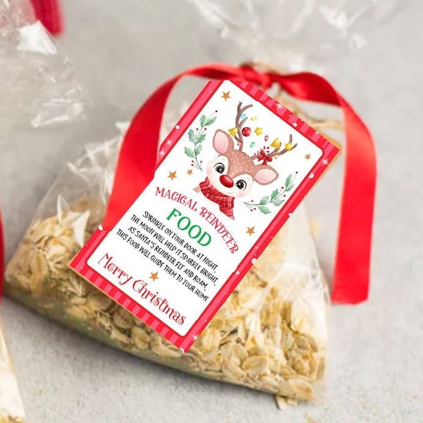 Reindeer Food Label - Etsy