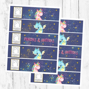 Unicorns and Dragons Birthday Party Decorations, Magical Birthday Party ...