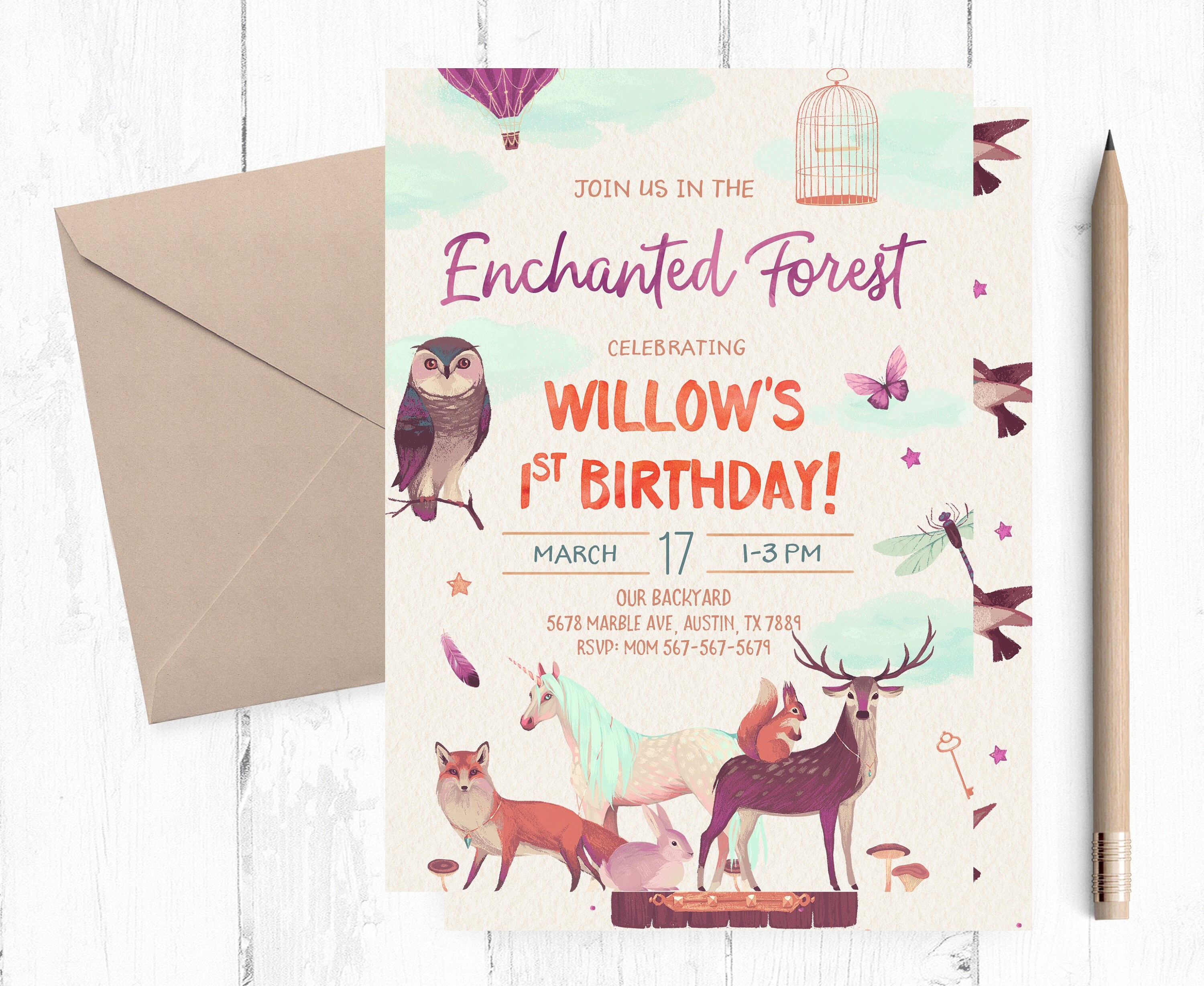 Enchanted Forest Invitation Enchanted Forest Party Enchanted | Etsy