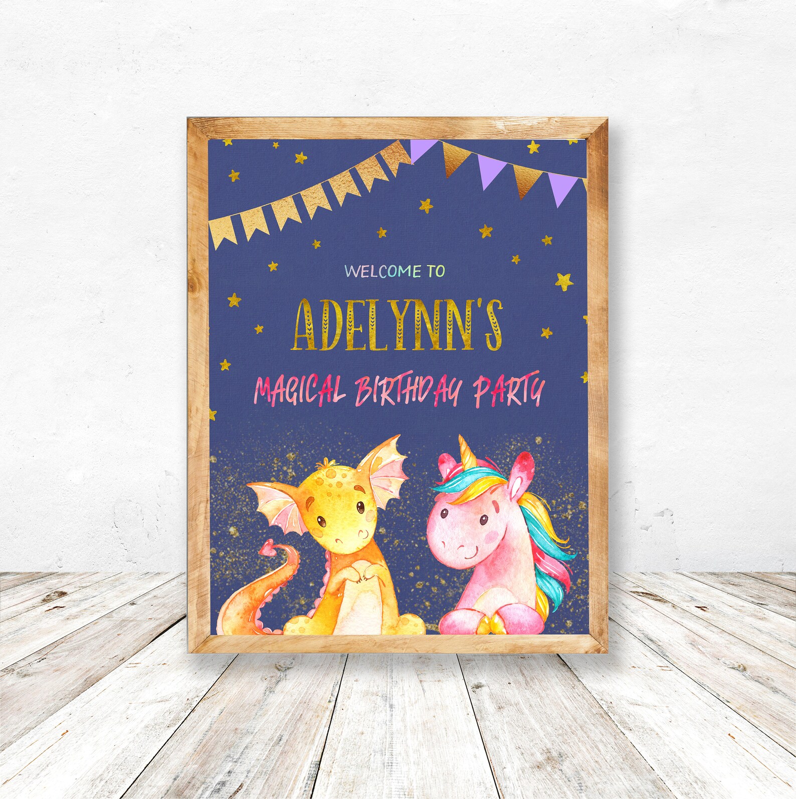 Unicorns and Dragons Birthday Party Decorations, Magical Birthday Party ...