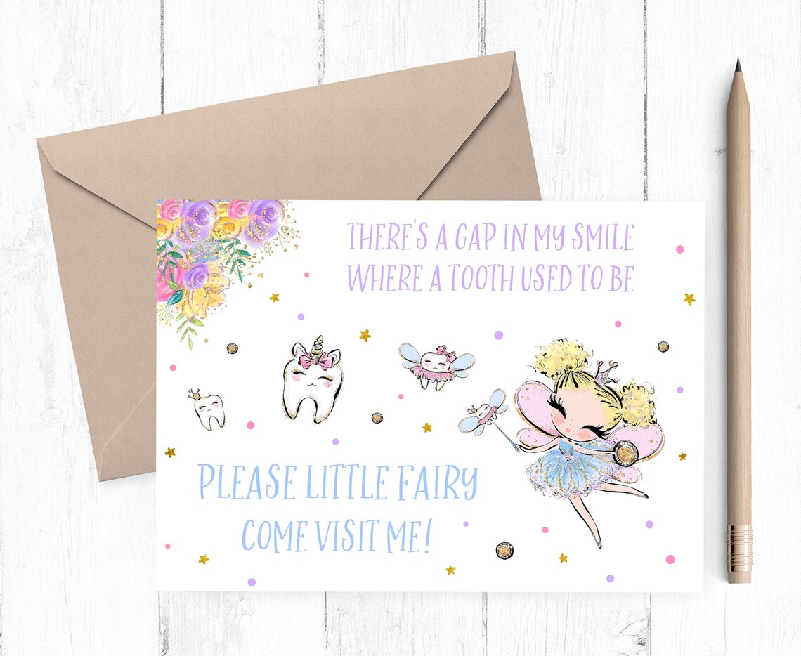 EDITABLE Blonde Tooth Fairy Set Tooth Fairy Editable - Etsy