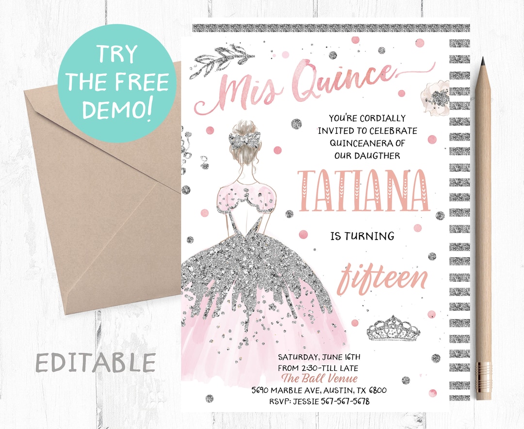 Quince Invitation, Quinceanera Invitations, Quinceanera Birthday Party ...