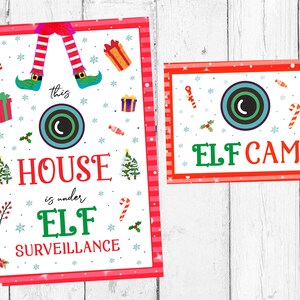 Elf Spy Cam Printable, Elf Surveillance Cam Instant Download, Elf ...