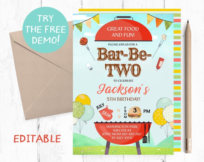 Barbe-two BURGER BASH Grill Cookout Themed Birthday Party With ...