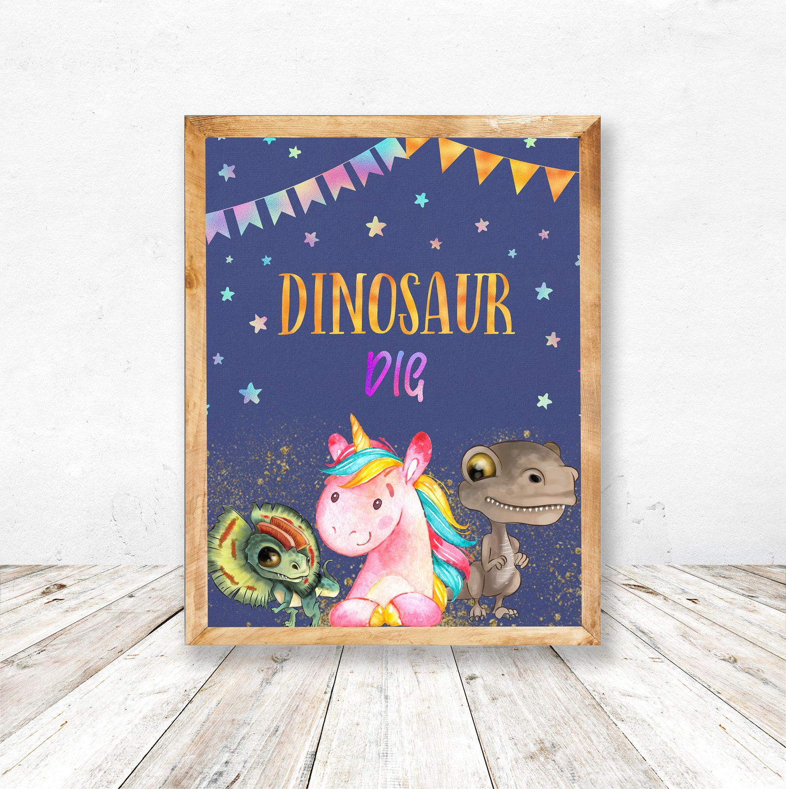 Unicorns and Dinosaurs Birthday Decorations Unicorn Dinosaurs - Etsy