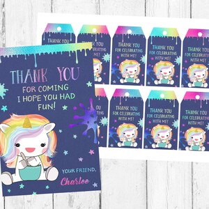 Slime Mini Pack, Slime Party Favors, Slime Thank You Card, Slime Favor ...