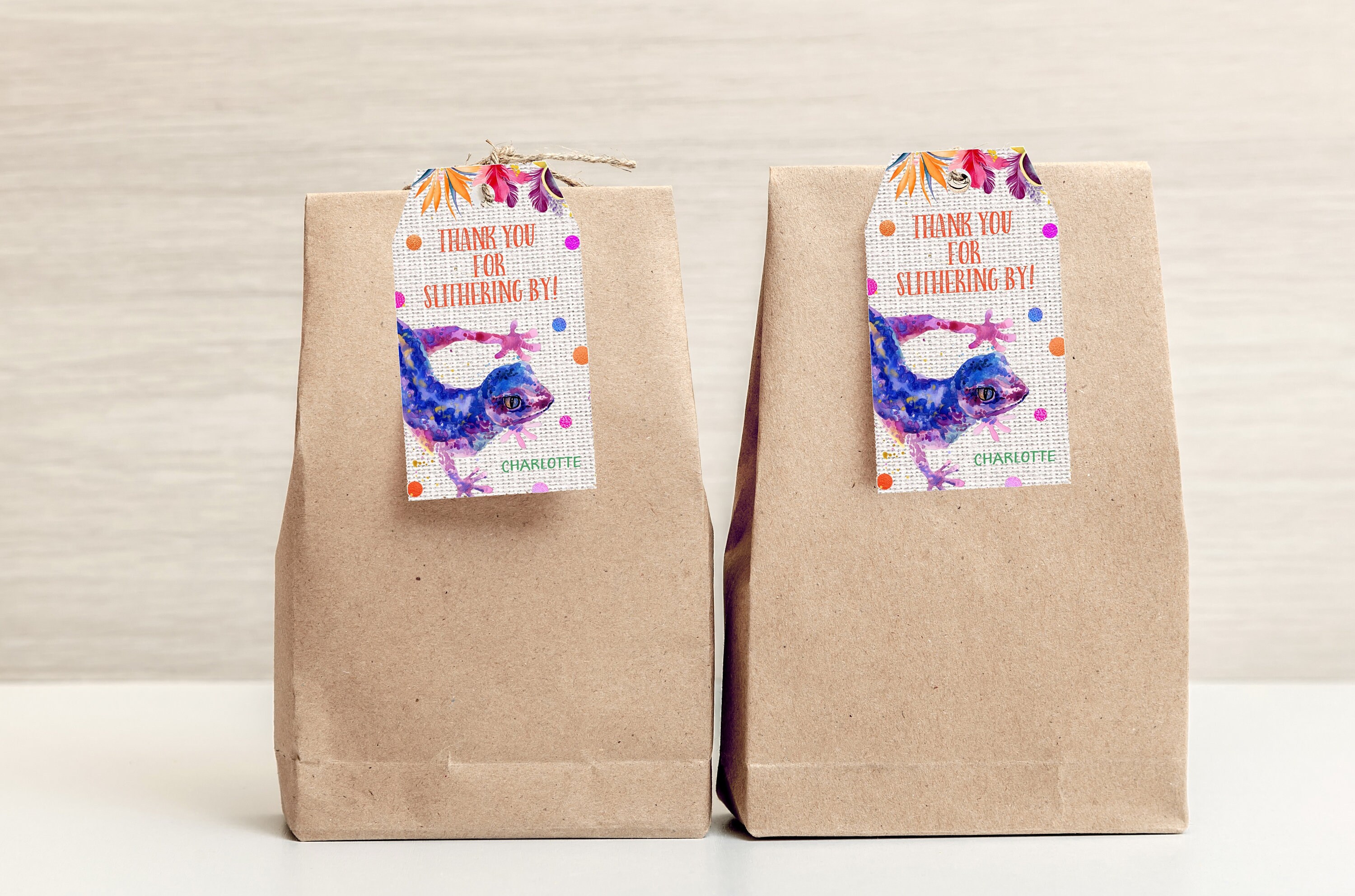 Lizard Thank you Cards Lizard Editable Tags Lizard Editable | Etsy