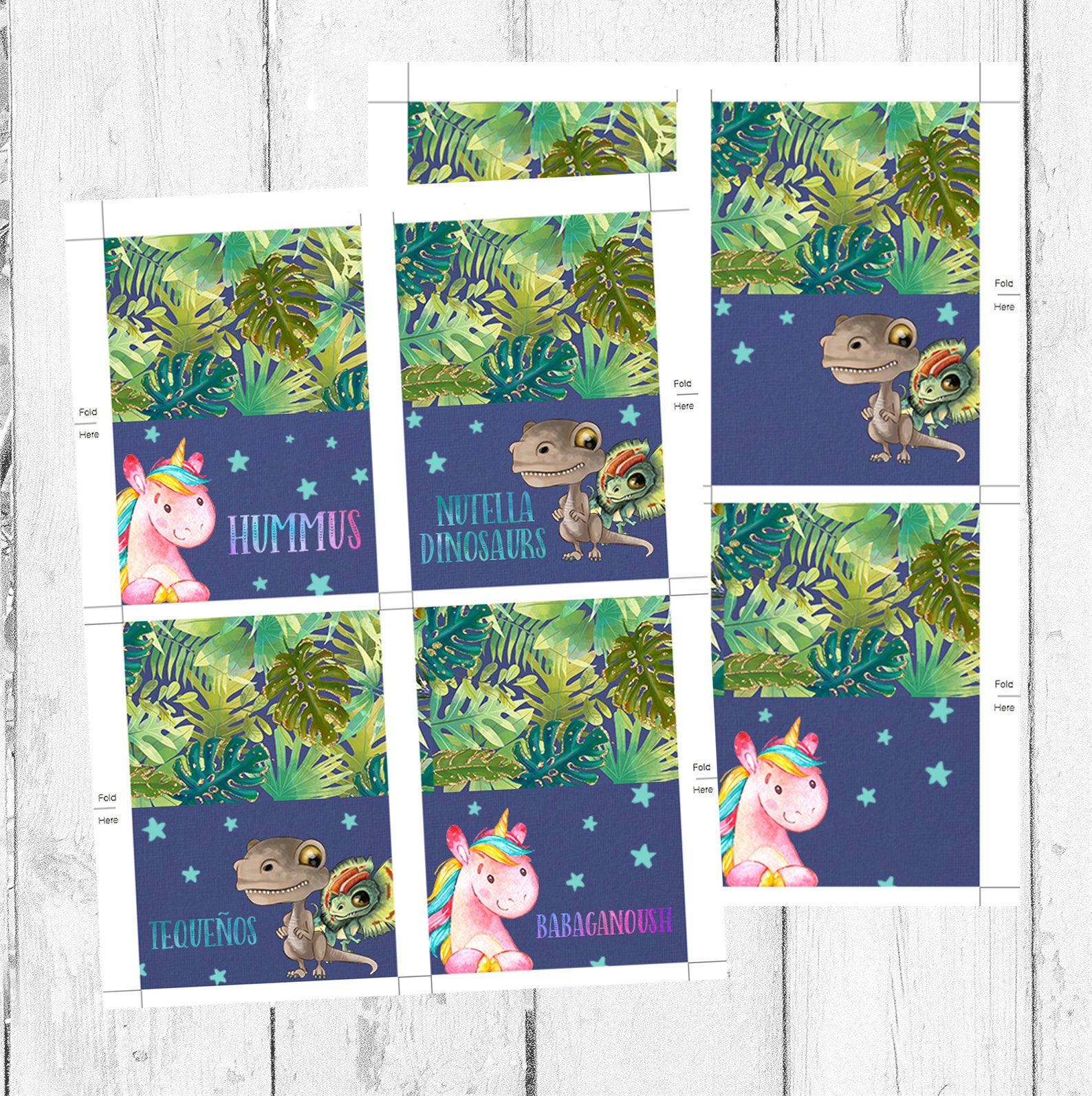 Unicorns and Dinosaurs Birthday Decorations Unicorn Dinosaurs - Etsy