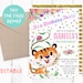 Editable Tiger Invitation Tiger Girl Birthday Party Invite - Etsy