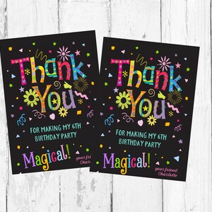 Abracadabra Thank You Cards, Abracadabra Party Favors, Magical Party ...